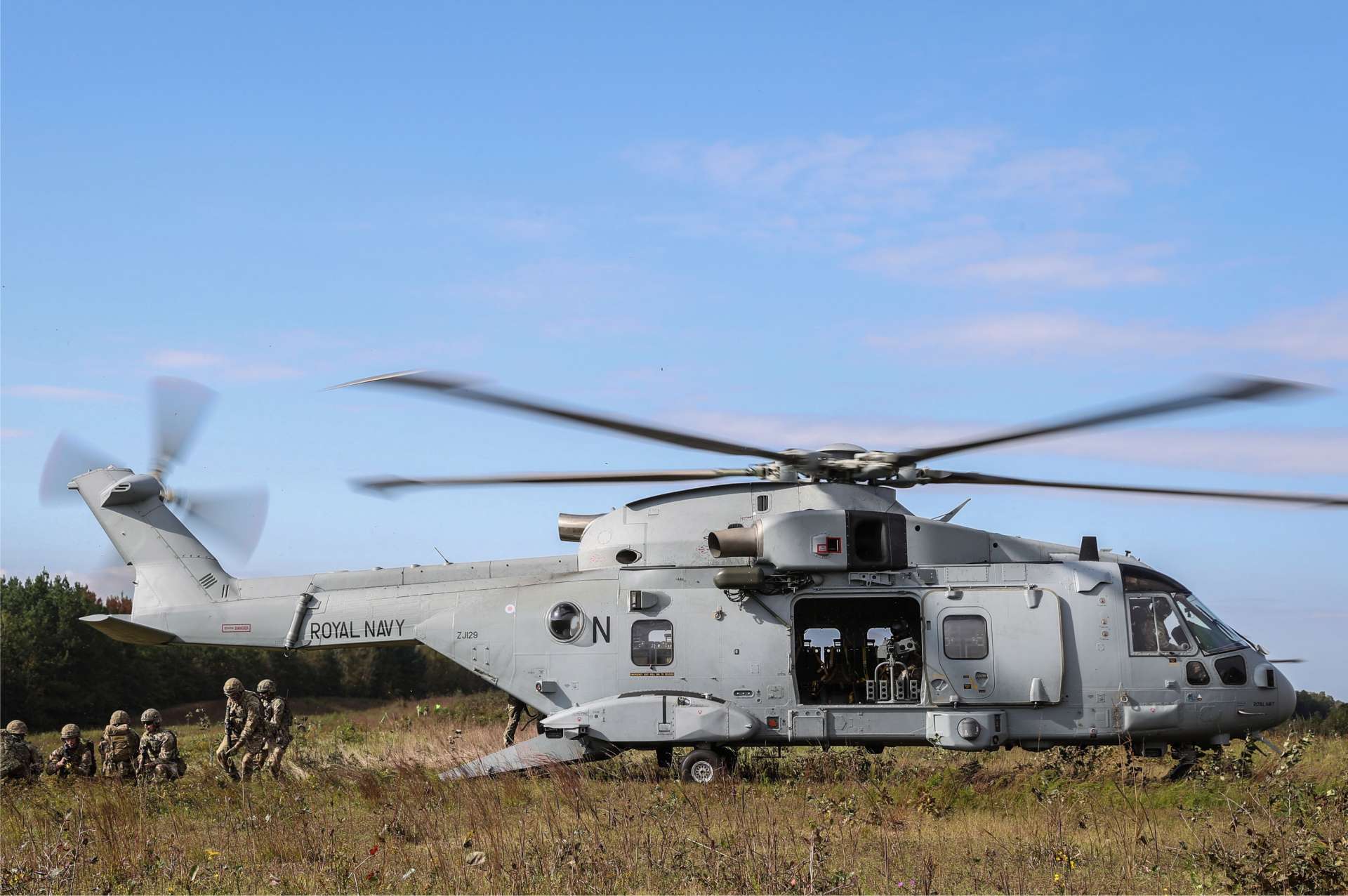 Royal Navy Merlin Helicopter Crashes in Devon Field