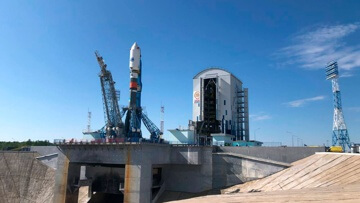 A rocket with a radar satellite "Kondor-FKA" was installed on the ...